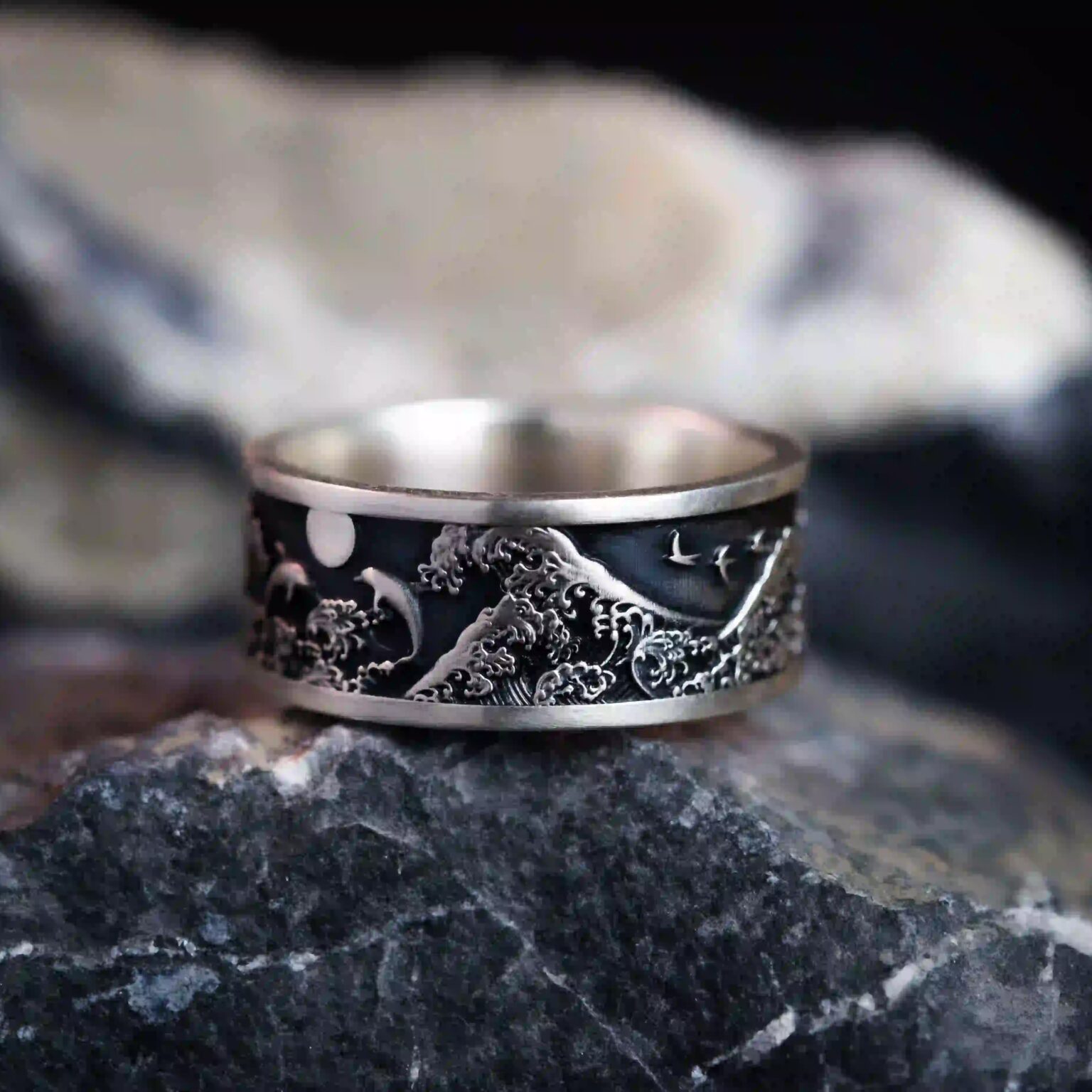 Nhẫn bạc s925 Nami Space Moonwave Ring RT053 - Nami Space - Nghệ thuật ...